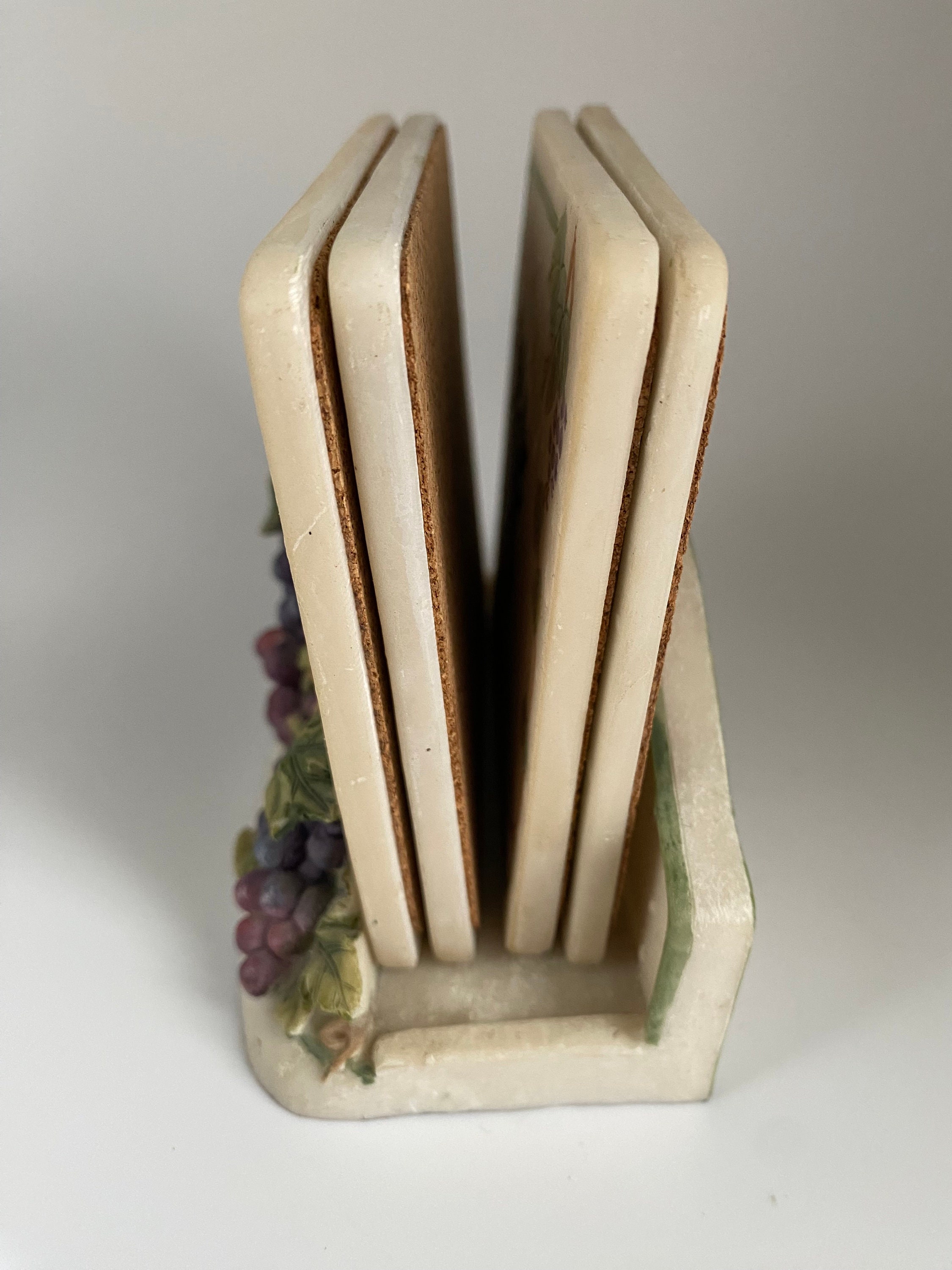 Vintage A Richesco Corporation Hand Painted Grave Vine Square - Etsy