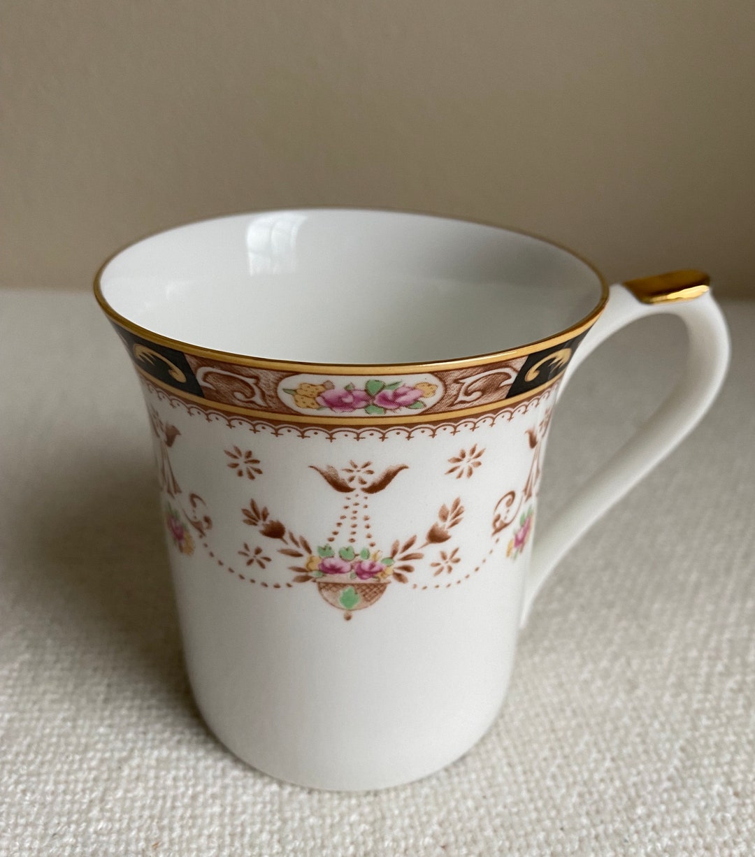 Queens Fine Bone China Mug Olde England Pattern Tea Mug - Etsy