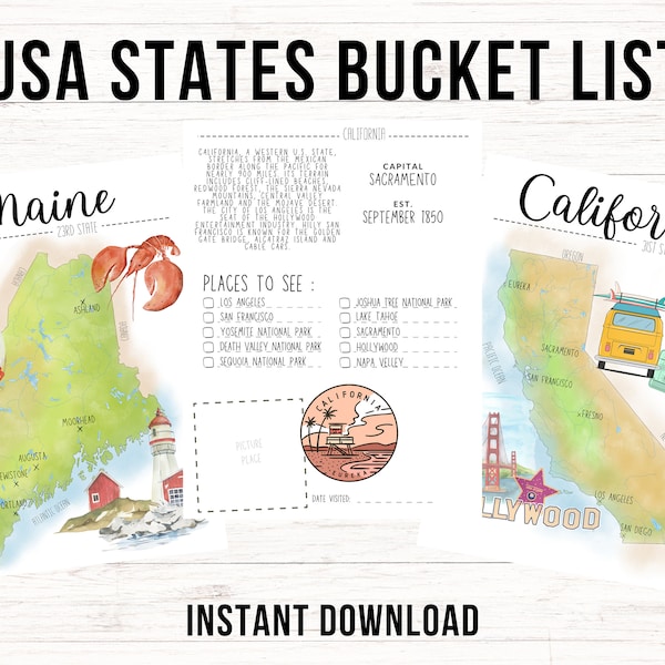 Bucket List Map - Etsy