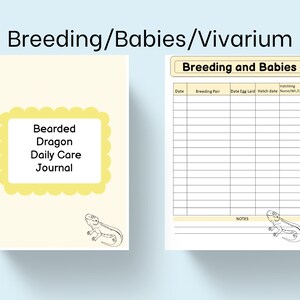Bearded Dragon Care/ Reptile Planner/personalized Pet Planner/digital ...