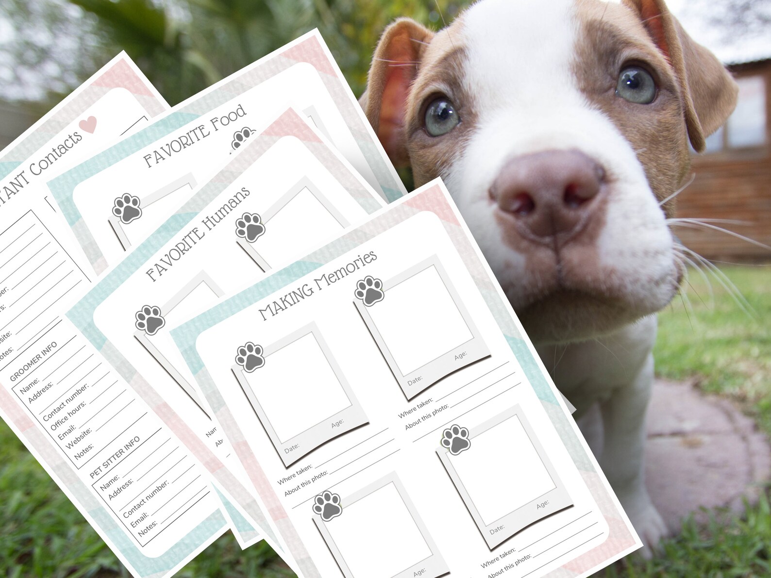 Boho Puppy Planner and Memory Book/i Love My Pup Printable /care Pages ...