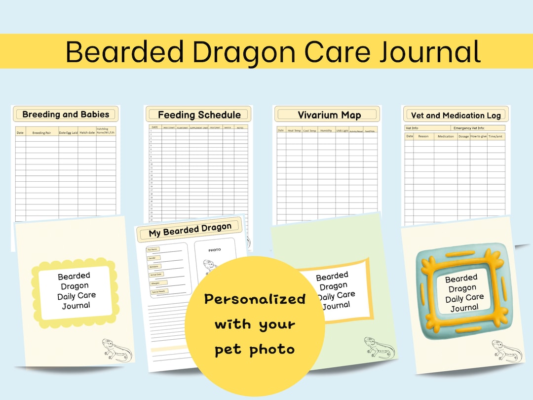 Bearded Dragon Care/ Reptile Planner/personalized Pet Planner/digital ...