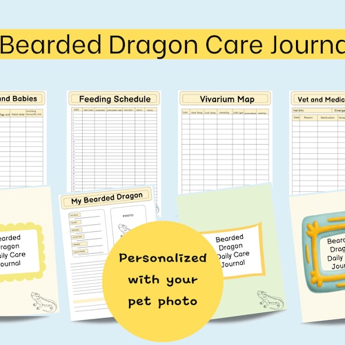 Bearded Dragon Care/ Reptile Planner/personalized Pet - Etsy