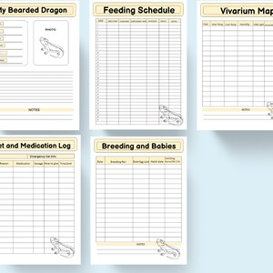 Bearded Dragon Care/ Reptile Planner/personalized Pet Planner/digital ...