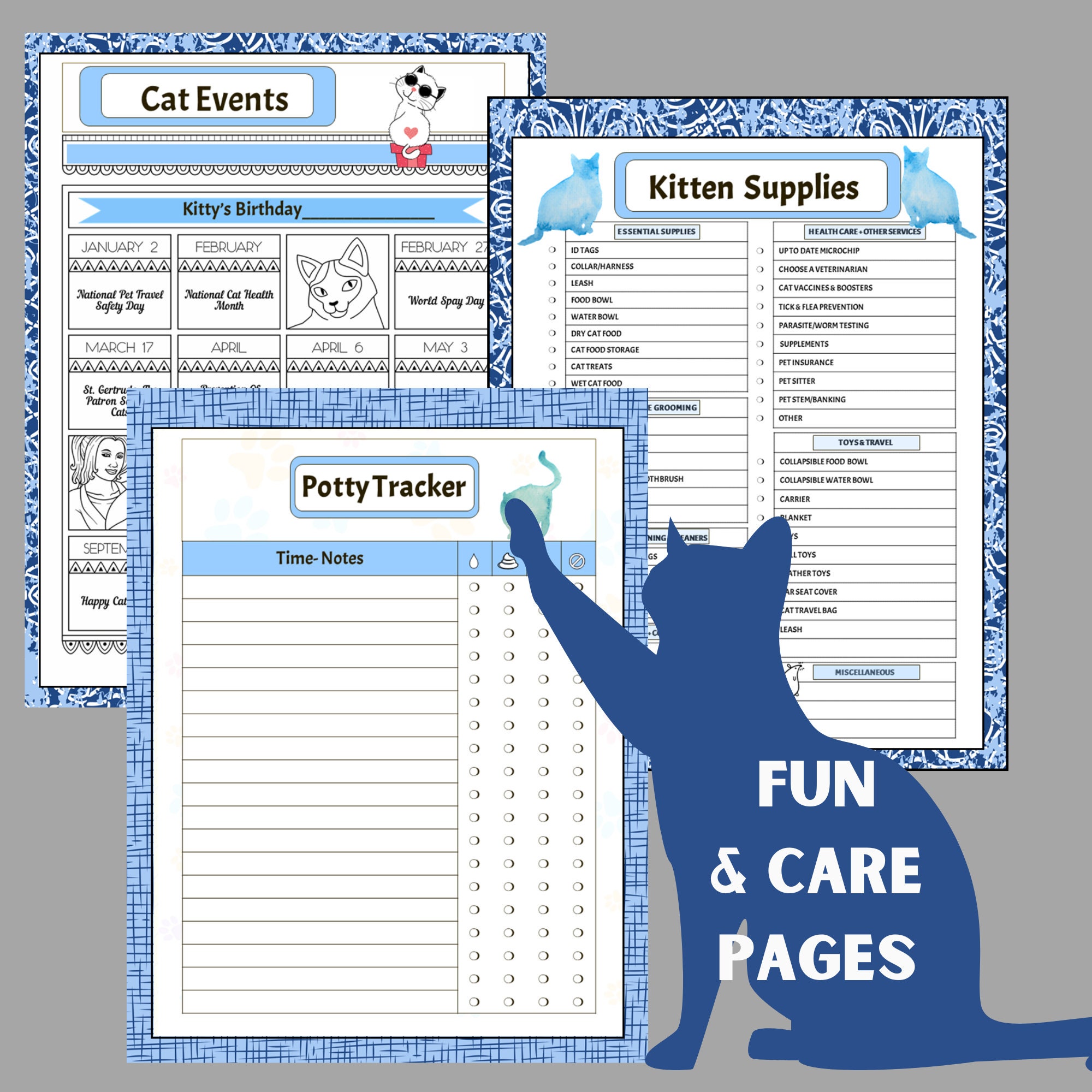 Kitten Care Planner for Foster Kittens/weight Tracker/vaccinations ...