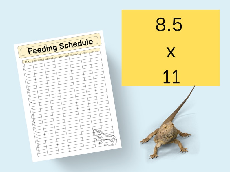 Bearded Dragon Care/ Reptile Planner/personalized Pet - Etsy