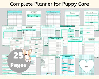 Puppy Training Planner Dog Care Planner Printable Puppy - Etsy