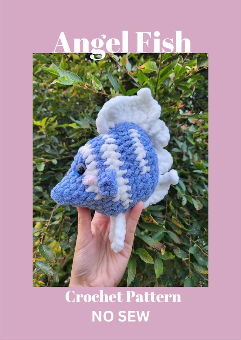 NO SEW Angel Fish Crochet Amigurumi Pattern Fish PDF Digital Download ...