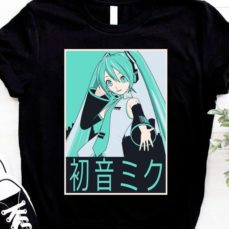 Black and White Miku Shirt - Etsy