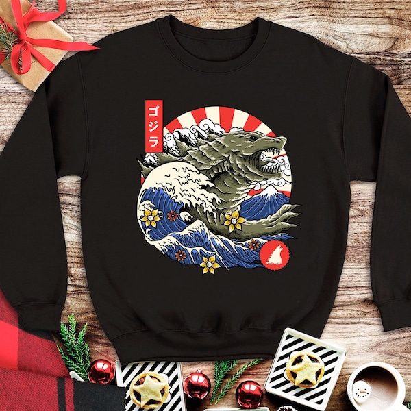 Godzilla Sweatshirt - Etsy