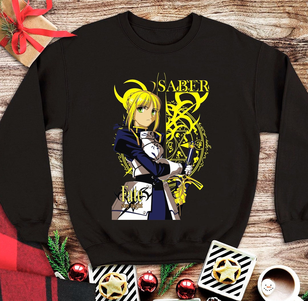 Fate Stay Night Saber Anime Sweatshirt, Artoria Pendragon Manga Sweater ...