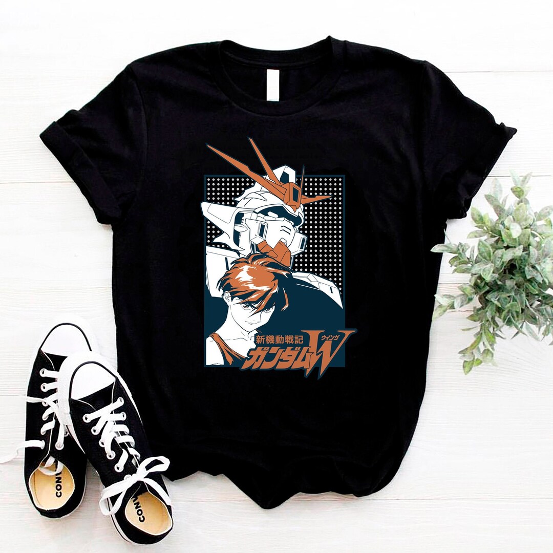 Gundam Wing Shirt, Japanese Robot Anime Shirt, Mobile Suit Manga Shirt ...