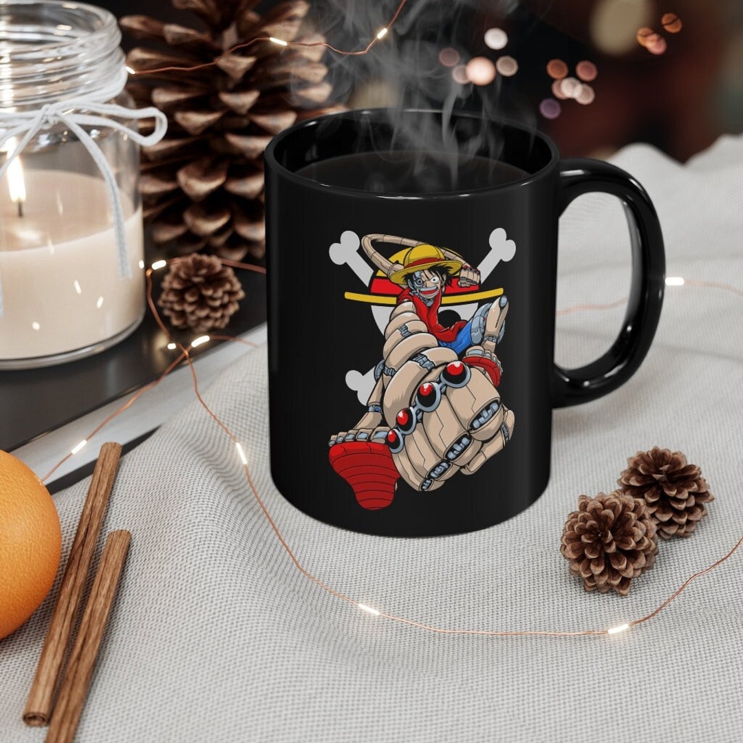 One Piece Logo Mug, Luffy Anime Cup, Monkey D Luffy Manga Mugs, Straw ...