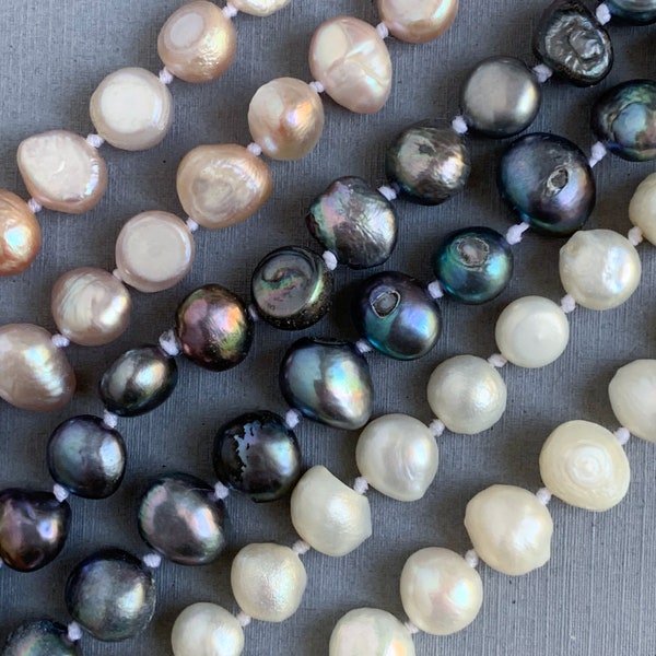Long Pearl Necklace - Etsy