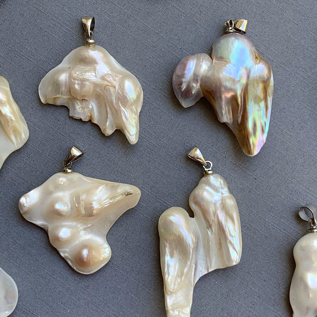 Blister Pearl Shell Pendants. Freeform Shell Pearl Pendants. Natural ...