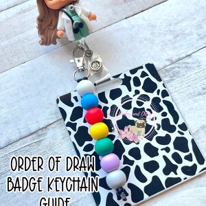 Order of Draw Keychain Blood Draw Keychain Badge Reel Accessories ...