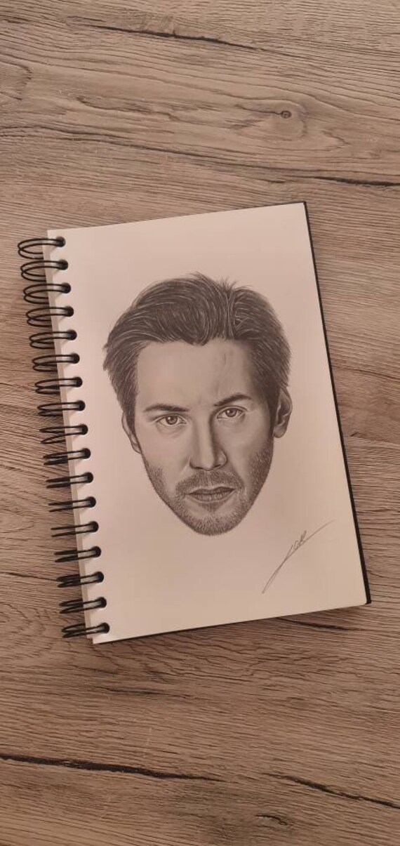 Keanu Reeves drawing It was sketched in pencil | Etsy