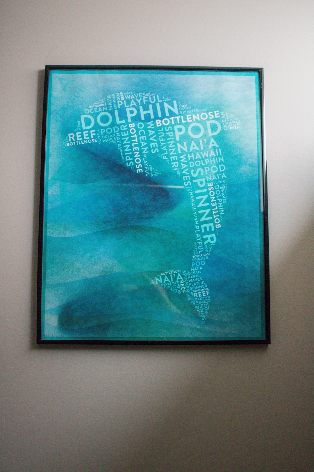 Dolphin Typography Poster | Ocean Wall Art | Word Cloud Poster | Text ...