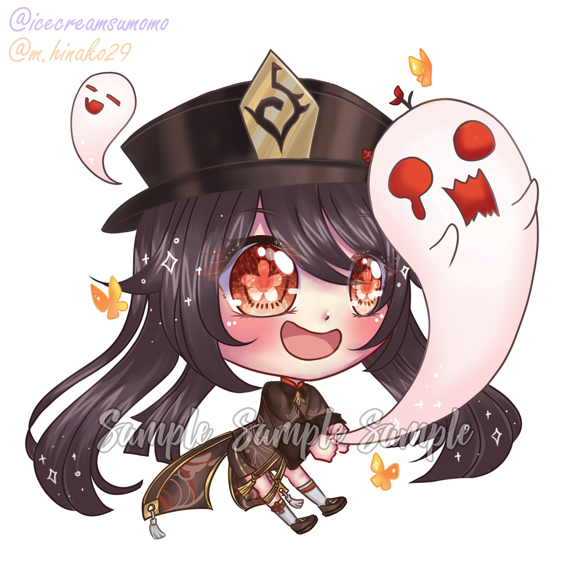 CUSTOM Cute Chibi Collab Digital Art Commission - Etsy