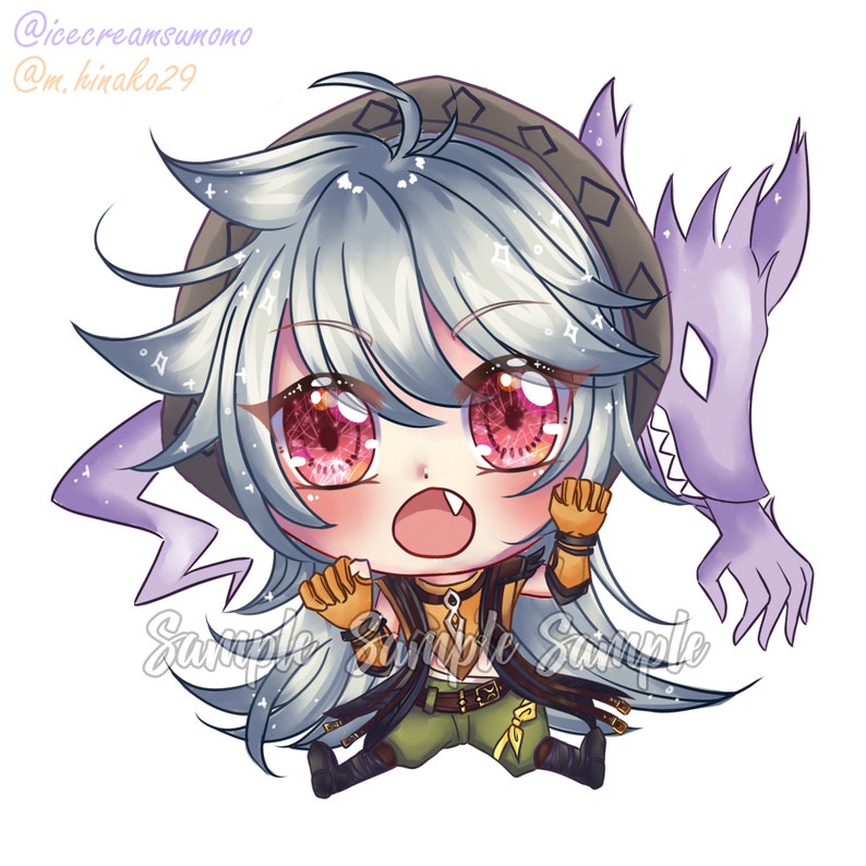 CUSTOM Cute Chibi Collab Digital Art Commission - Etsy