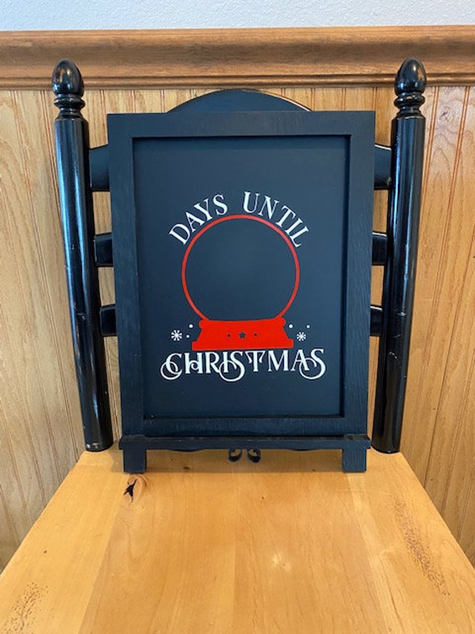 Christmas Countdown Snowglobe Chalkboard - Etsy