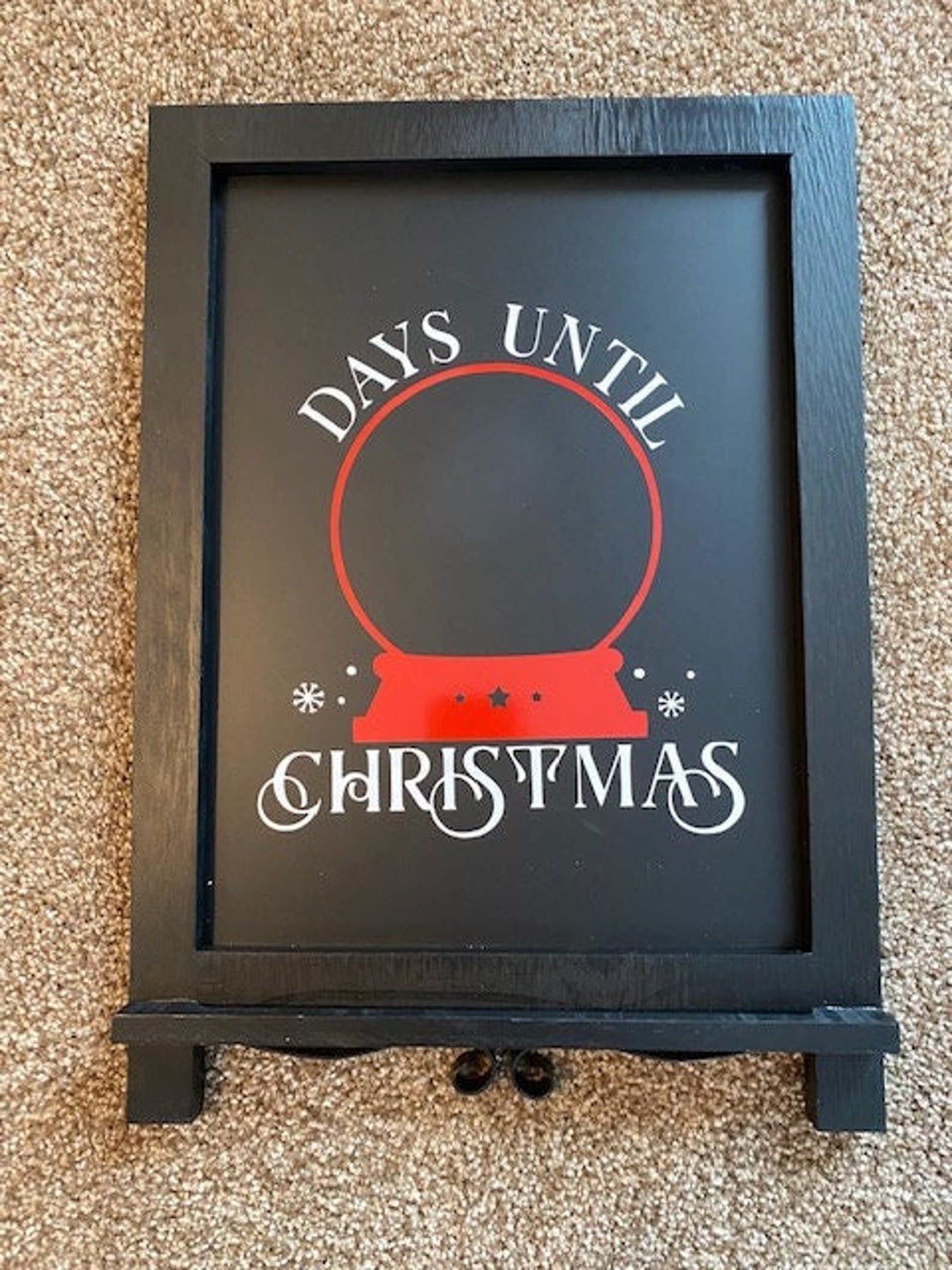 Christmas Countdown Snowglobe Chalkboard - Etsy