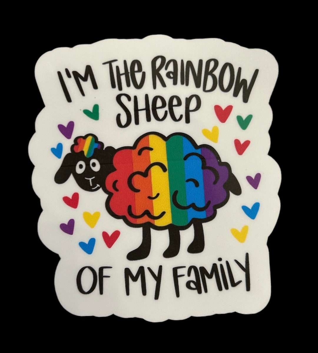 I'm the Rainbow Sheep of My Family Stickers - Etsy