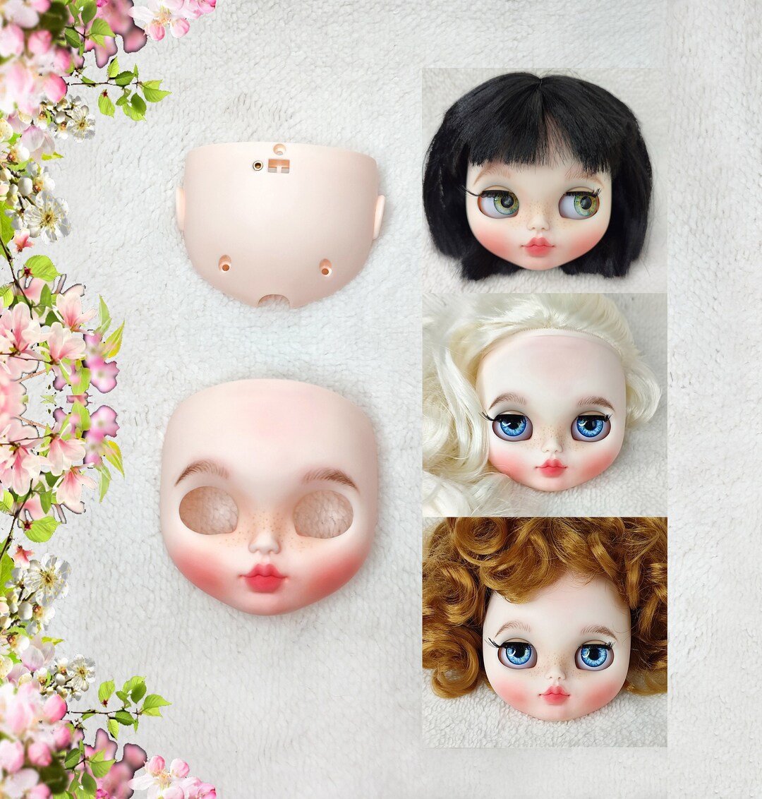 Blythe Custom Face Plate, White Skin - Etsy