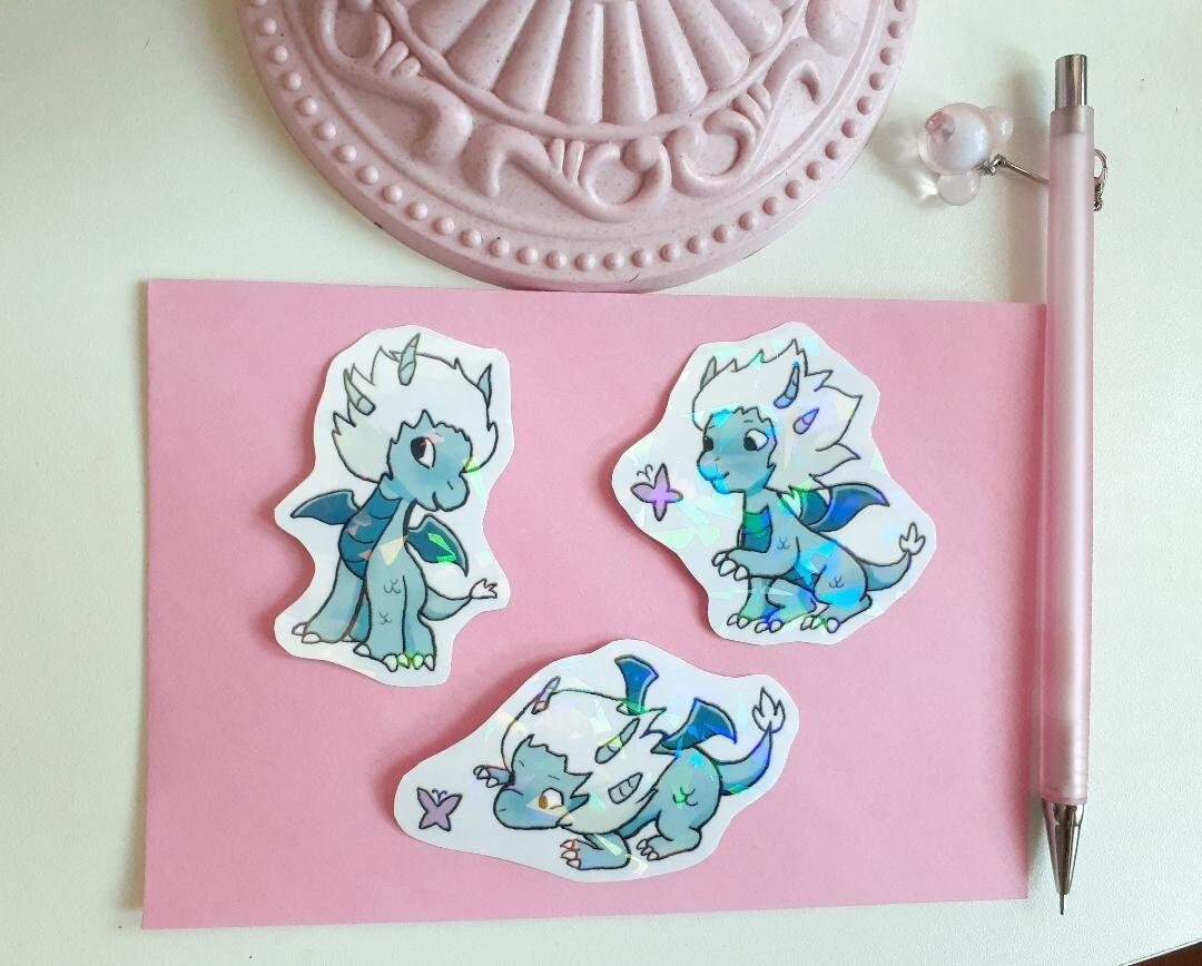 Zym Dragon Prince Stickers: Holographic Waterproof Fanart Set - Etsy