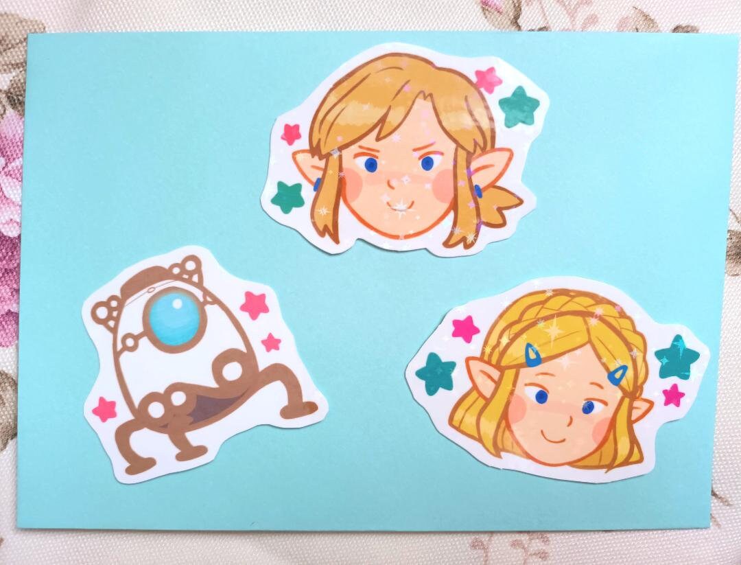 Zelda Cute Age of Calamity Sticker Set Holographic Cute - Etsy