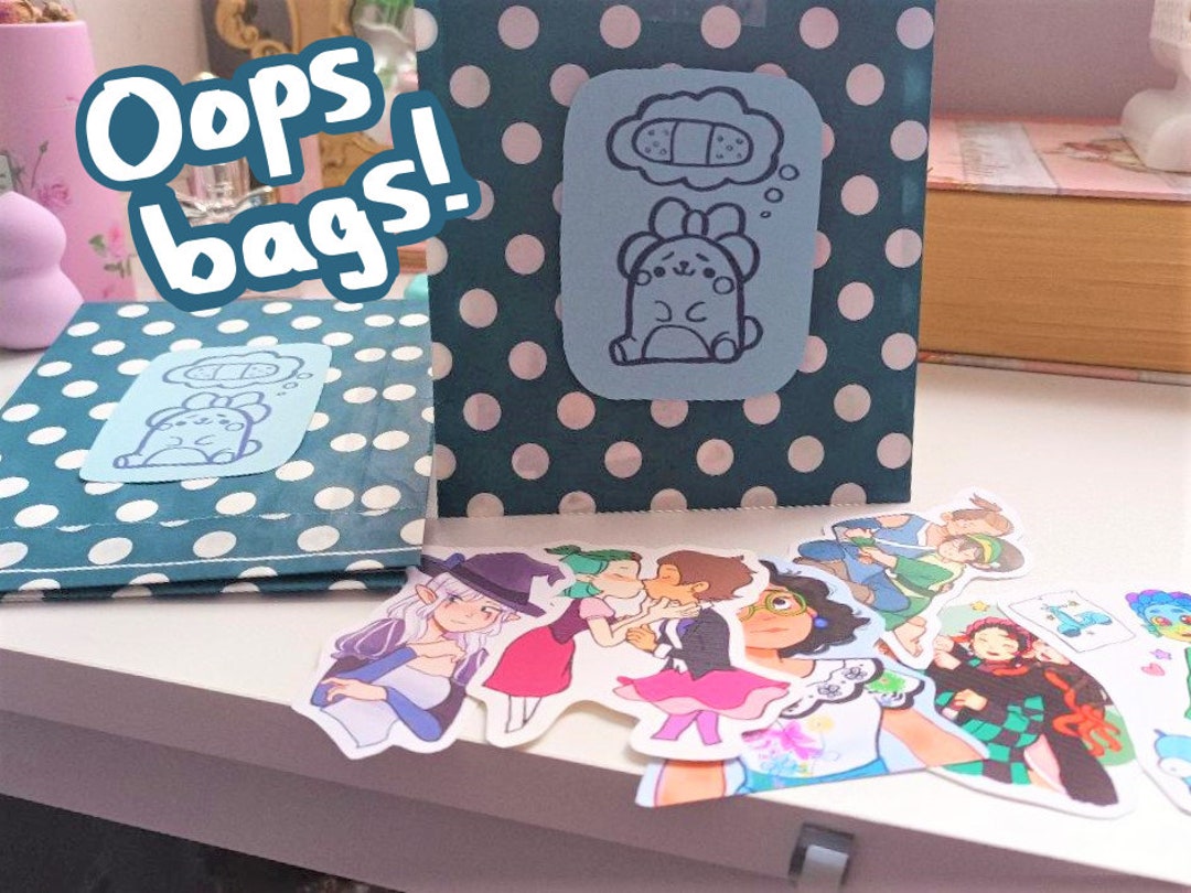 Oops Bags! Peggyunicorn Art - Oops Stickers - Etsy