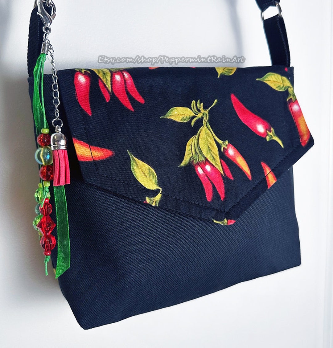 Chili Pepper Print Envelope Handbag Purse Lightweight Adjustable ...