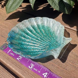 Handmade Resin Mermaid Seashell Trinket Dish Jewelry Holder Tray 4 ...