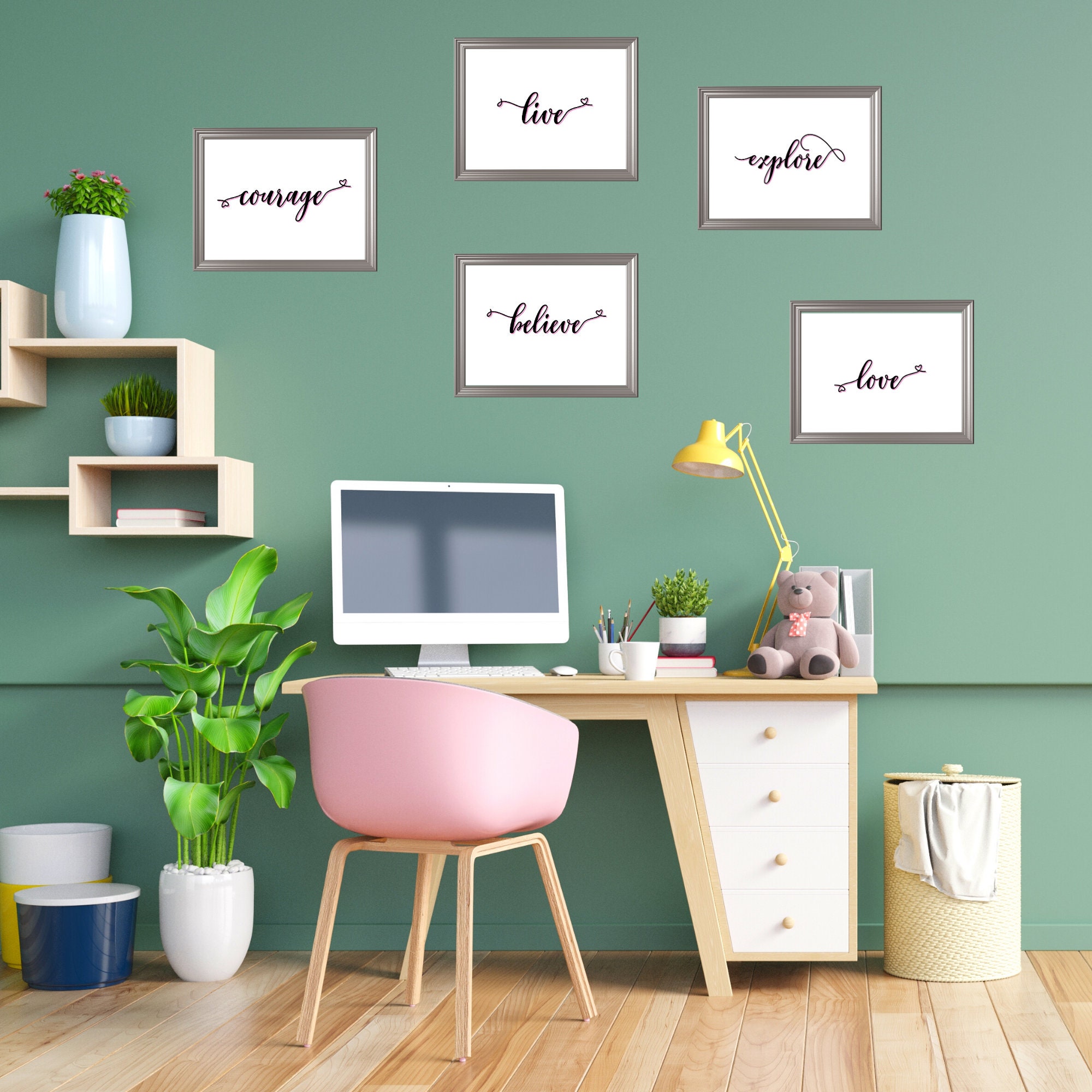 One Word Inspirational Printable Motivational Word Art Encouraging Gift ...