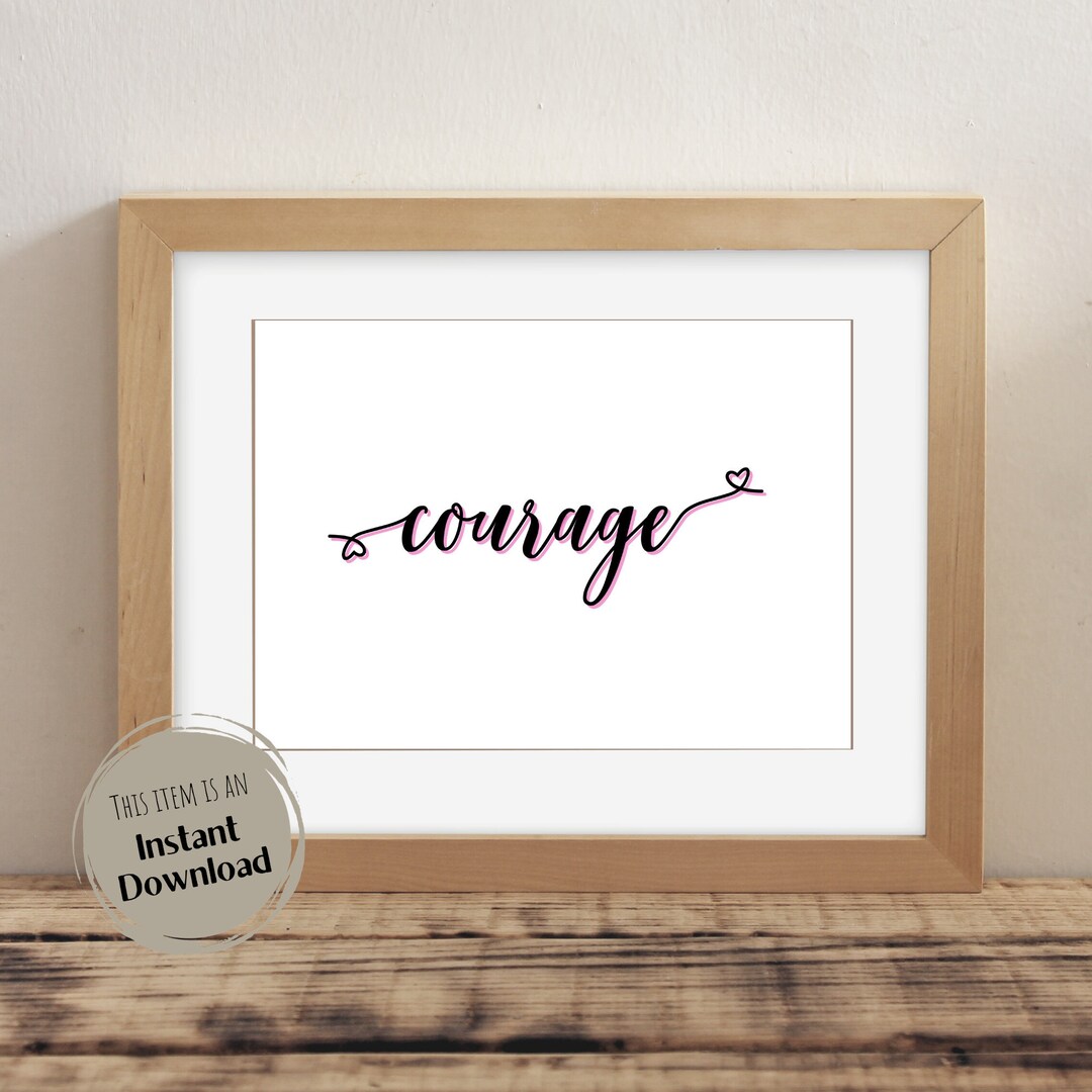 One Word Inspirational Printable | Motivational Word Art | Encouraging ...