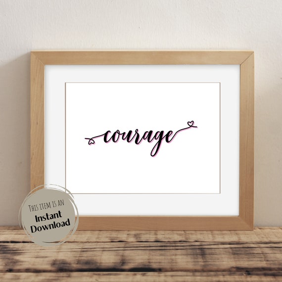 One Word Inspirational Printable Motivational Word Art | Etsy