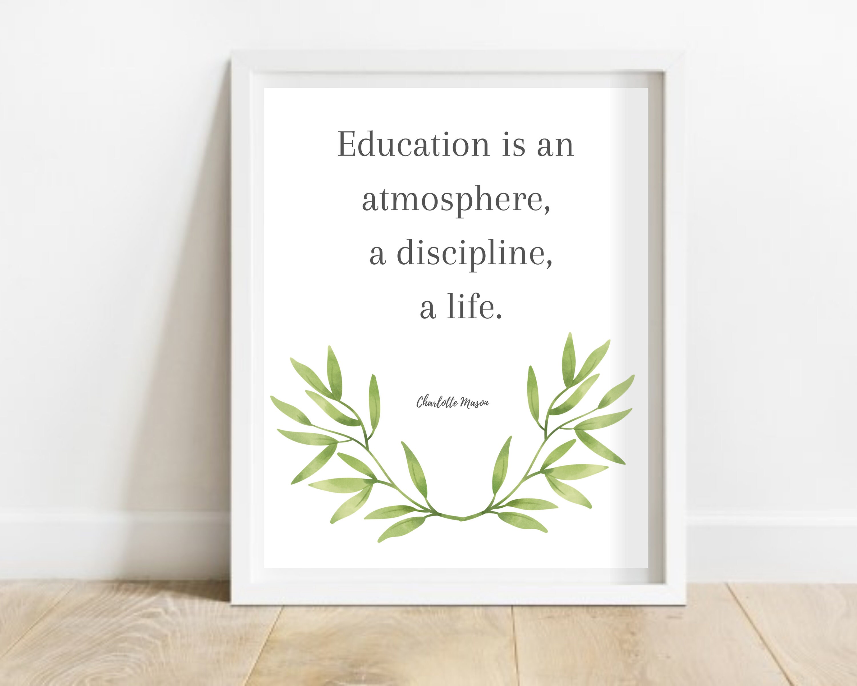 4 Pack Charlotte Mason Quote Homeschool Printable Typography Printable ...