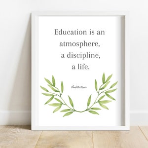 Charlotte Mason Education Quote Typography Printable Wall - Etsy