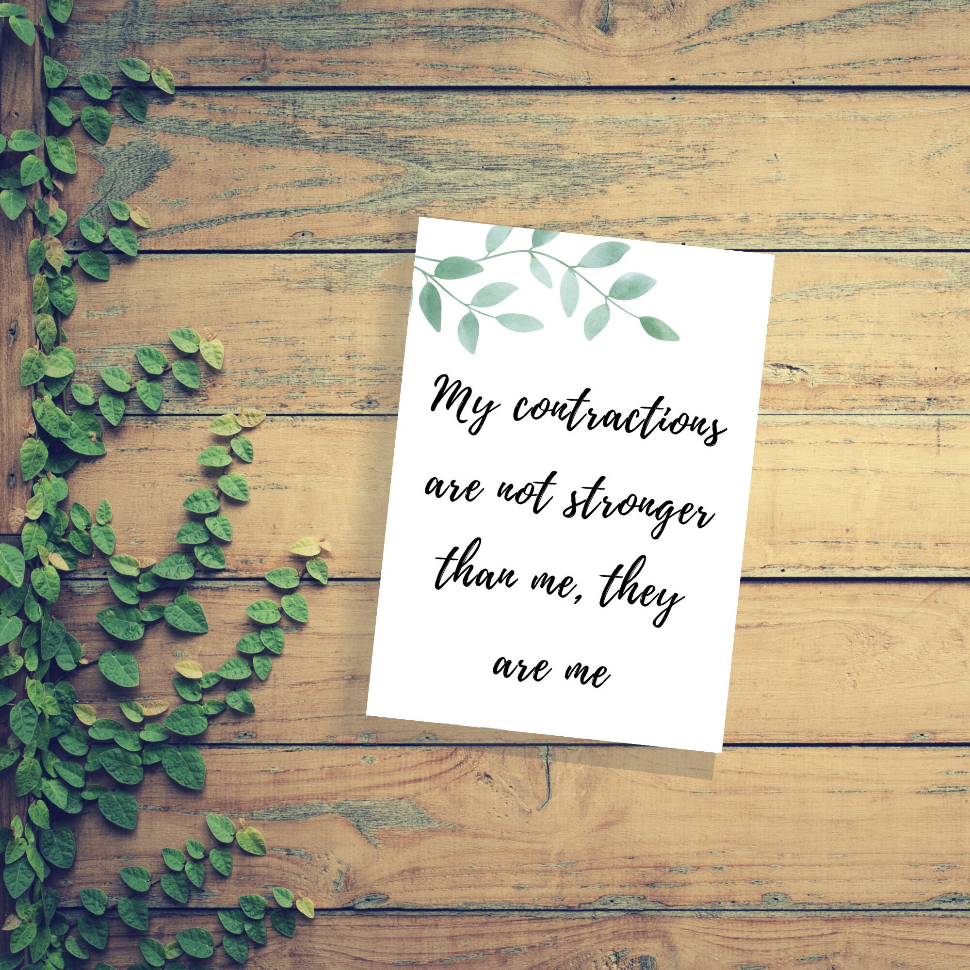Set of 10 Birth Affirmations, Birth Cards, Positive Birth Sayings ...