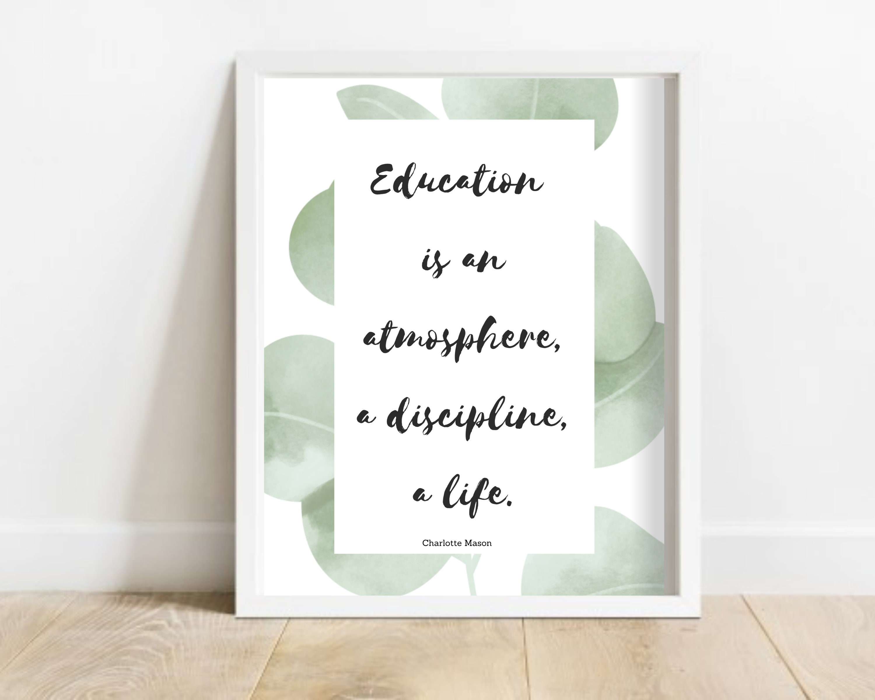 Charlotte Mason Education Quote Typography Printable Wall Art ...