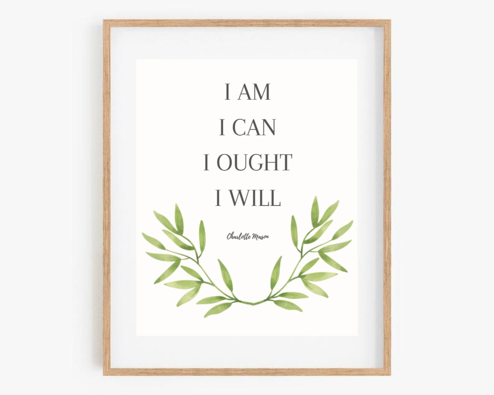 4 Pack Charlotte Mason Quote Homeschool Printable Typography Printable ...