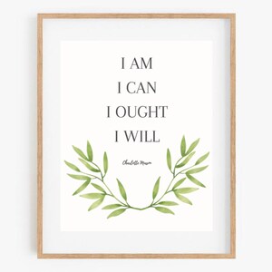 4 Pack Charlotte Mason Quote Homeschool Printable Typography Printable ...