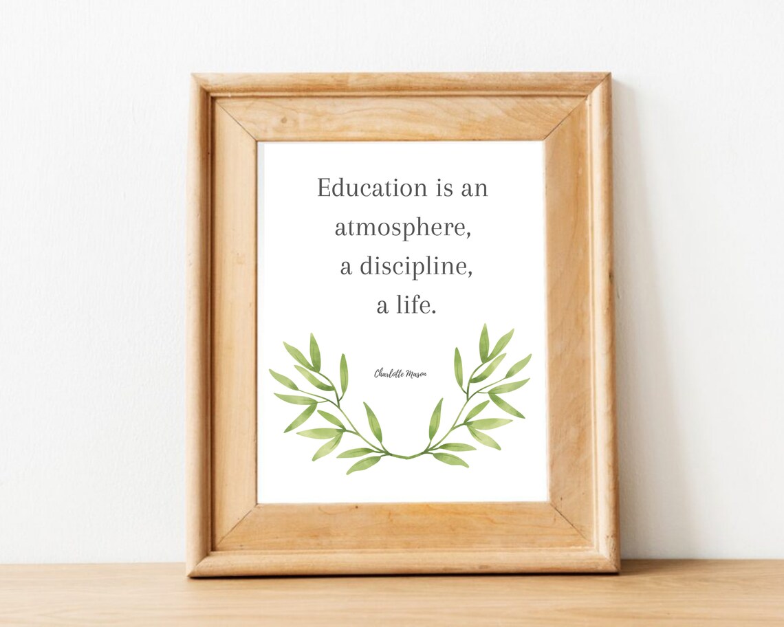 Charlotte Mason Education Quote Typography Printable Wall - Etsy