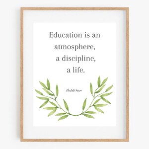 Charlotte Mason Education Quote Typography Printable Wall - Etsy