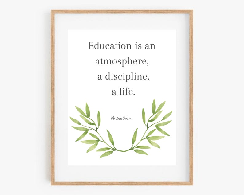 Charlotte Mason Education Quote Typography Printable Wall - Etsy