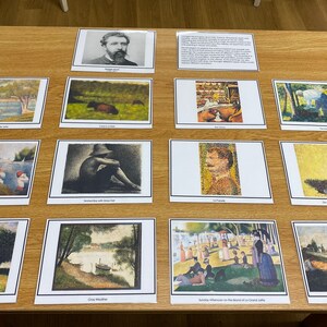 Georges Seurat Picture Cards: Montessori Flashcards (printable PDF) - Etsy