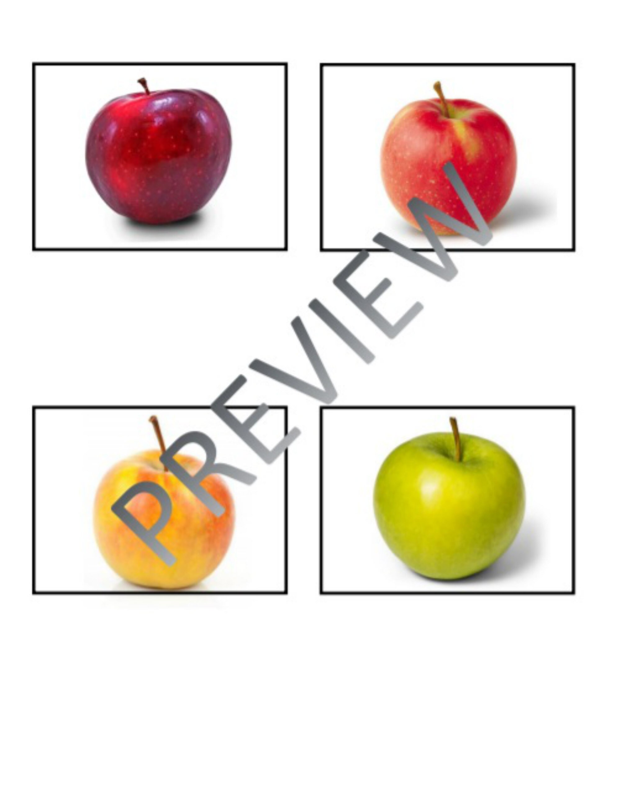 Varieties of Apples • Three Part Cards • Montessori • Flash Cards ...