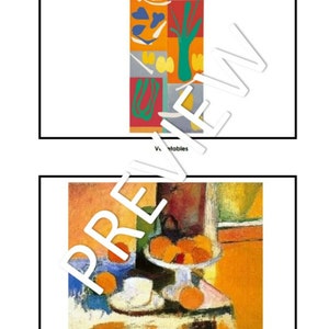 Henri Matisse Picture Cards • Art • Flash Cards • Picture Cards • Art ...