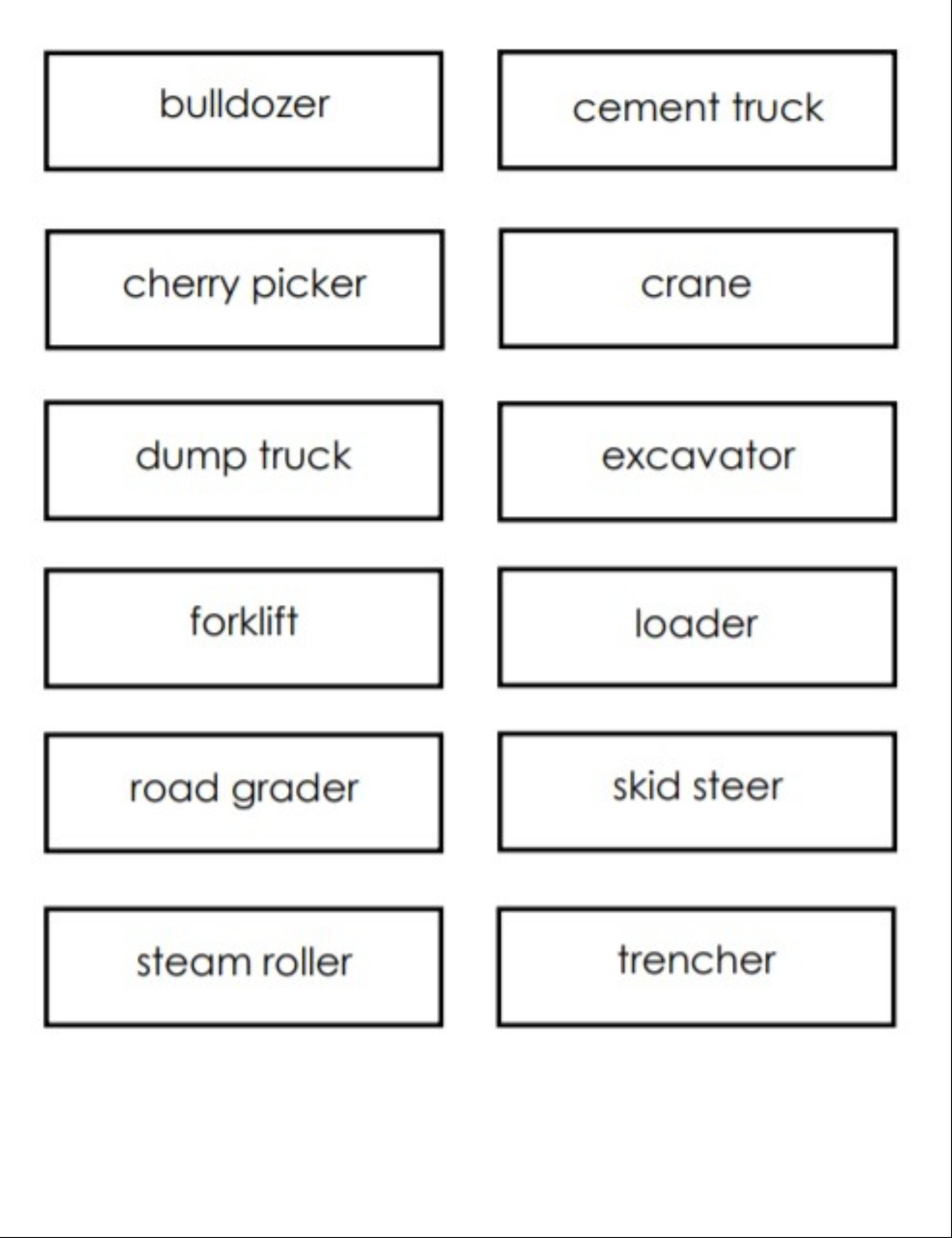 Trucks • Three Part Cards • Montessori • Flash Cards • Digital ...