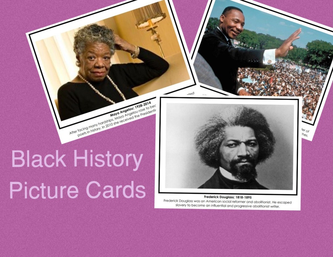 Black History Flash Cards: Montessori Picture Cards (printable PDF) - Etsy